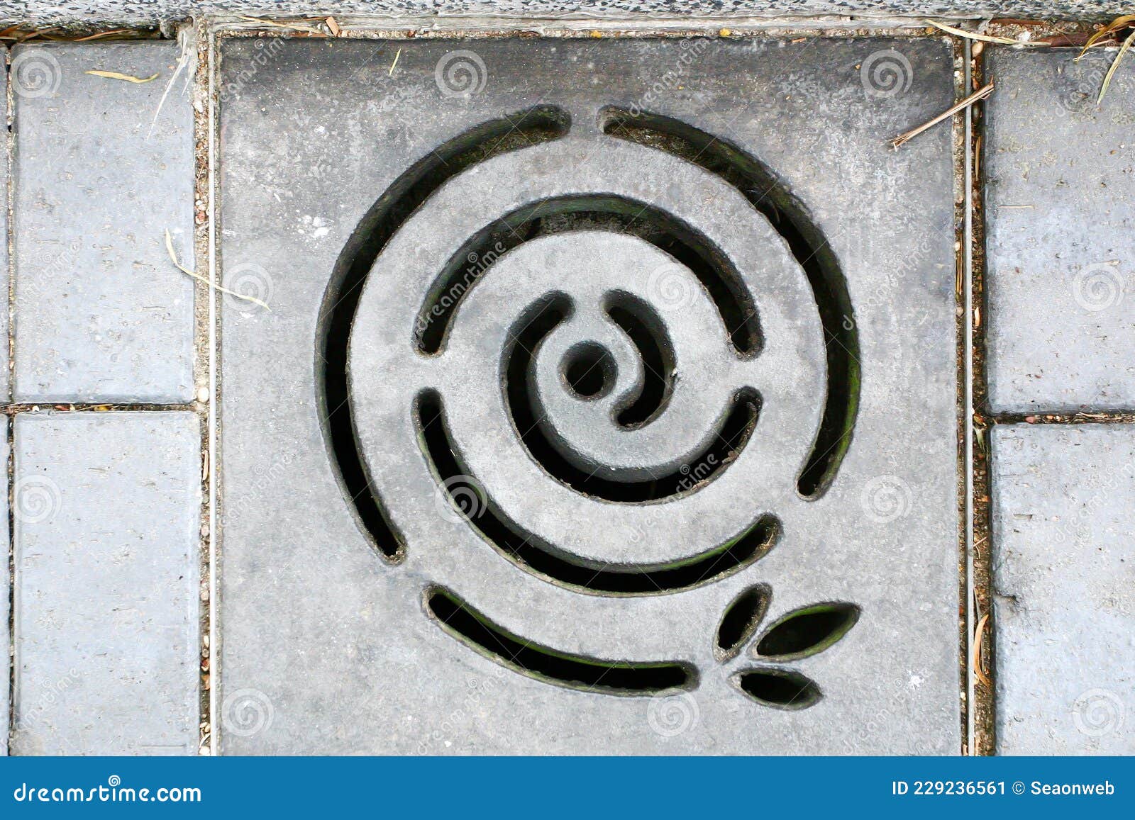 A Pattern of Gully Cover Close Up, at the Outdoor Stock Image - Image ...