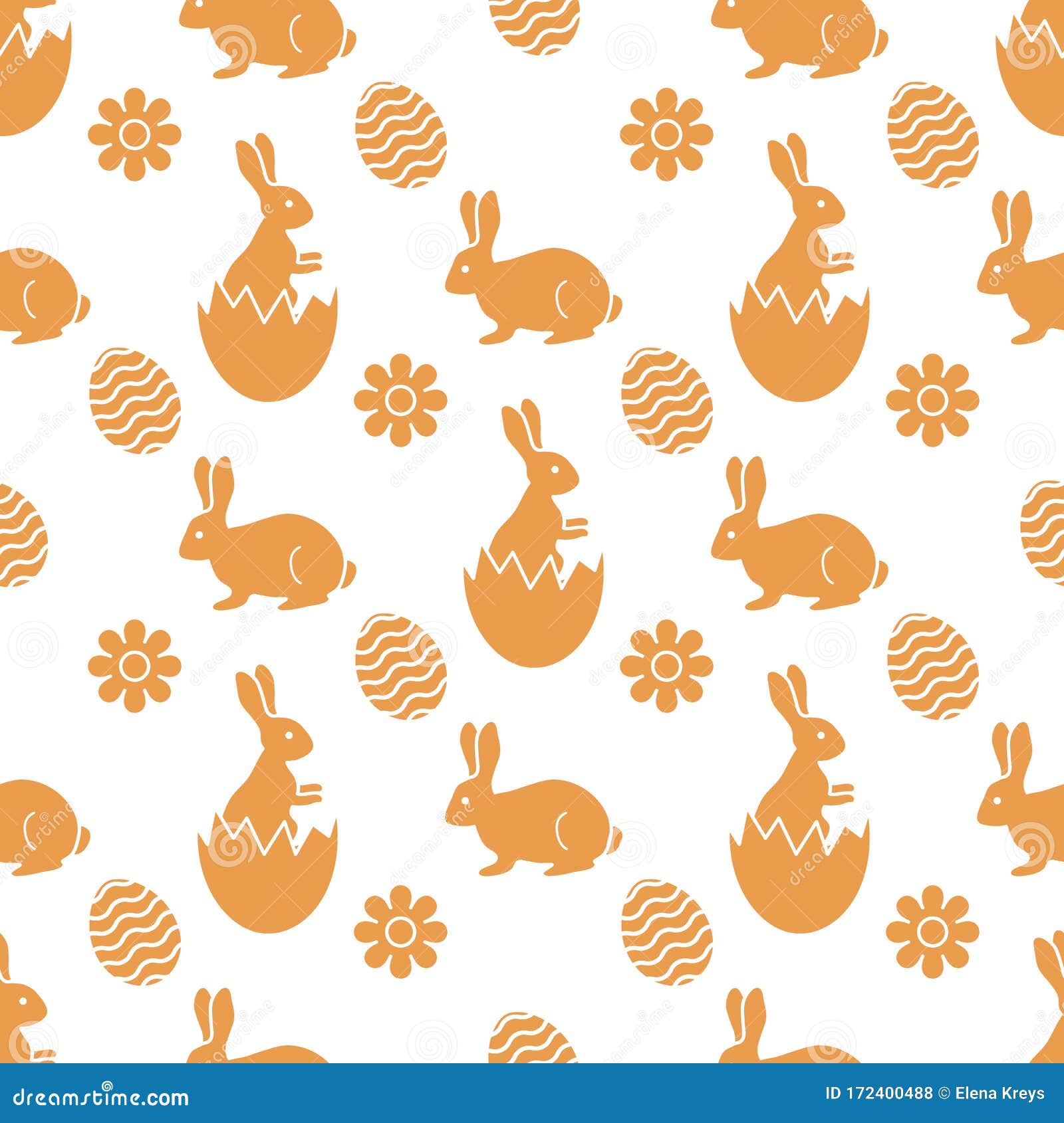 Pattern Happy Easter Bunny Egg Festive Holiday Stock Vector ...