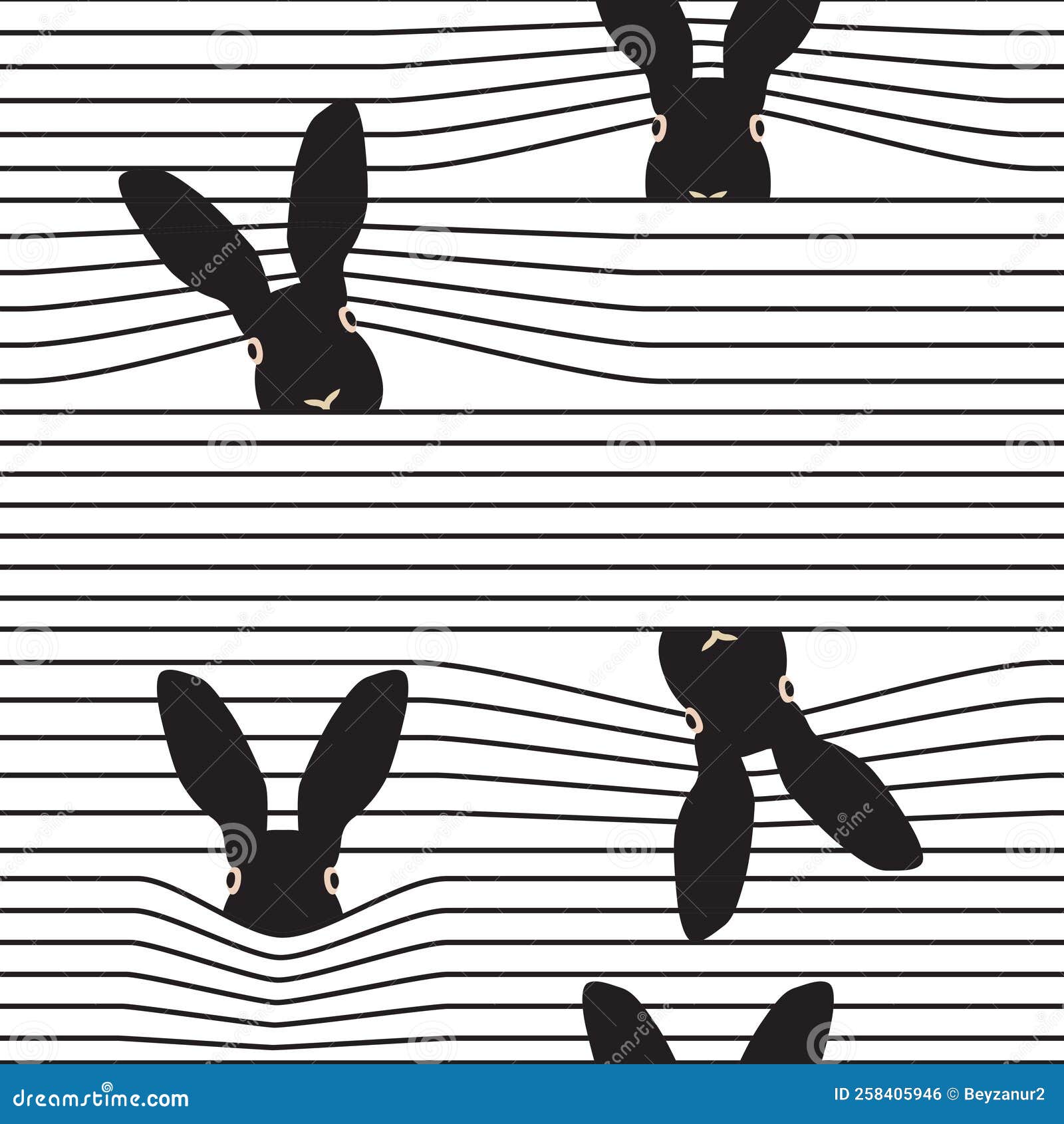 PATTERN of HARES stock vector. Illustration of element - 258405946