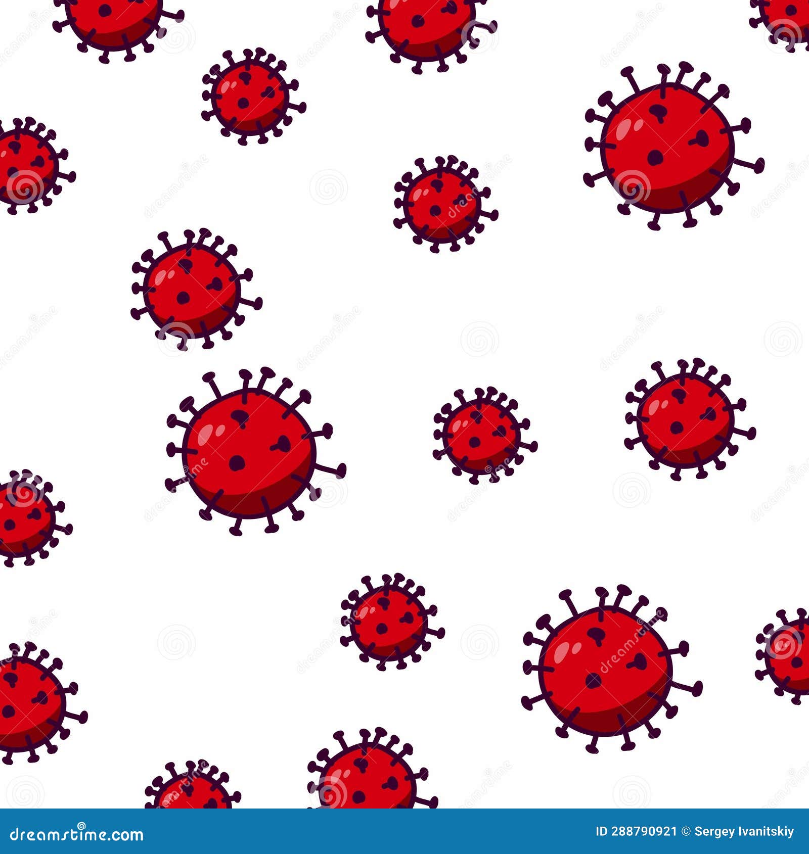 Pattern of Harmful Red Bacteria. Stock Illustration - Illustration of ...