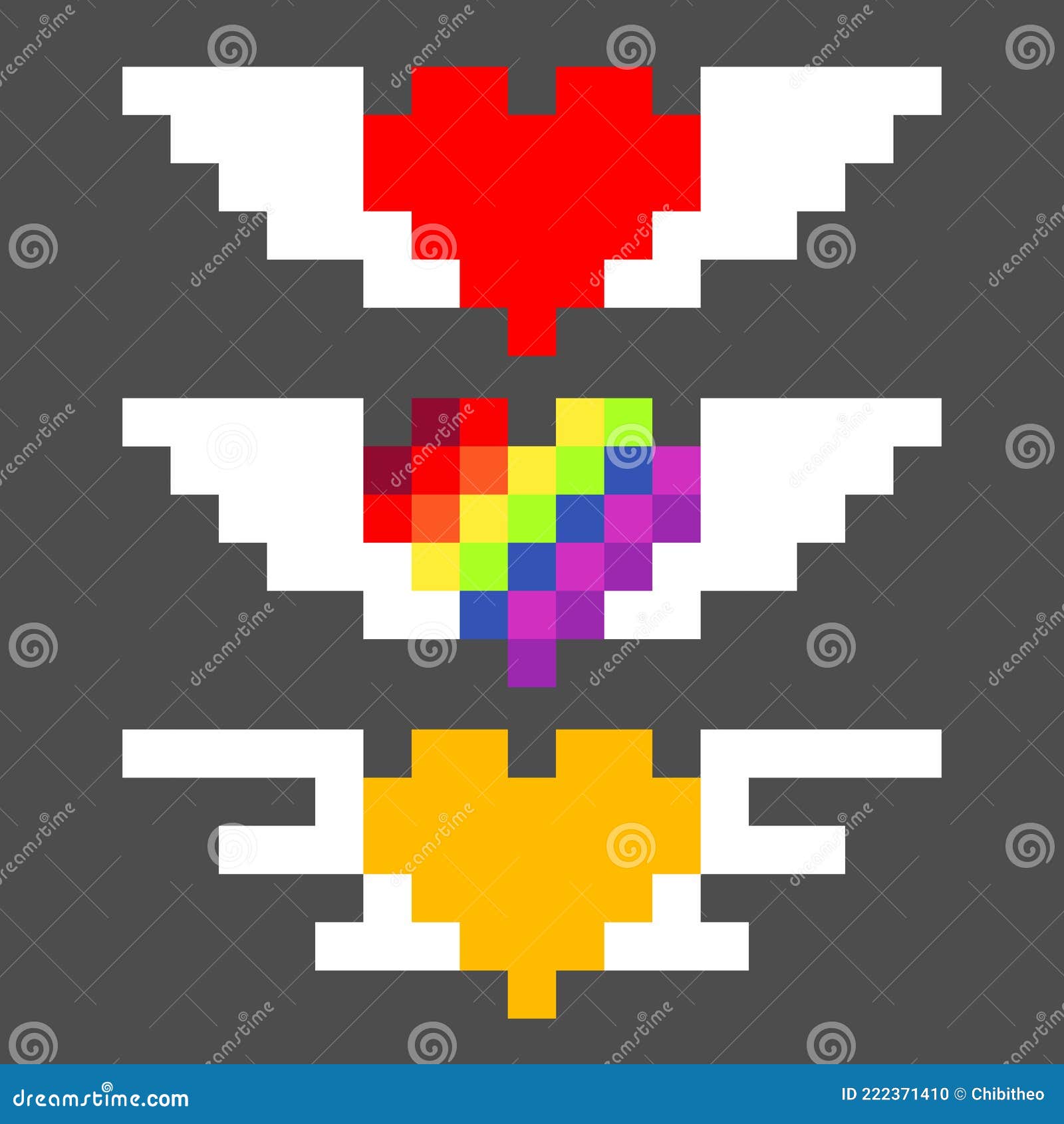 Pixel Art Rainbow Vector Set | CartoonDealer.com #61785947