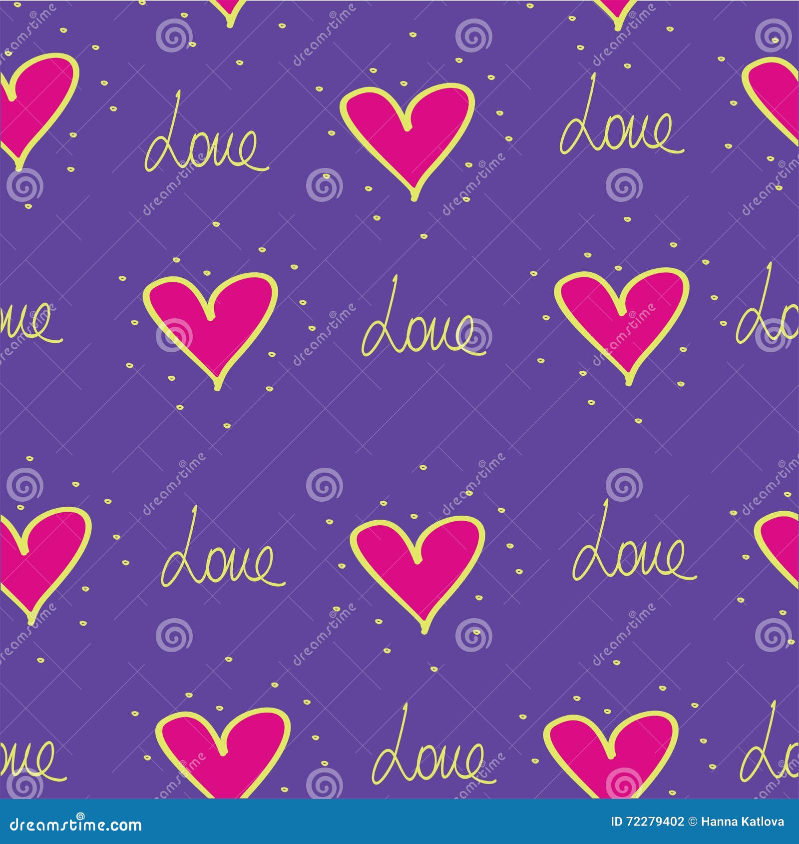 Pattern of Hearts. Print Fabric. a Heart. Stock Illustration ...