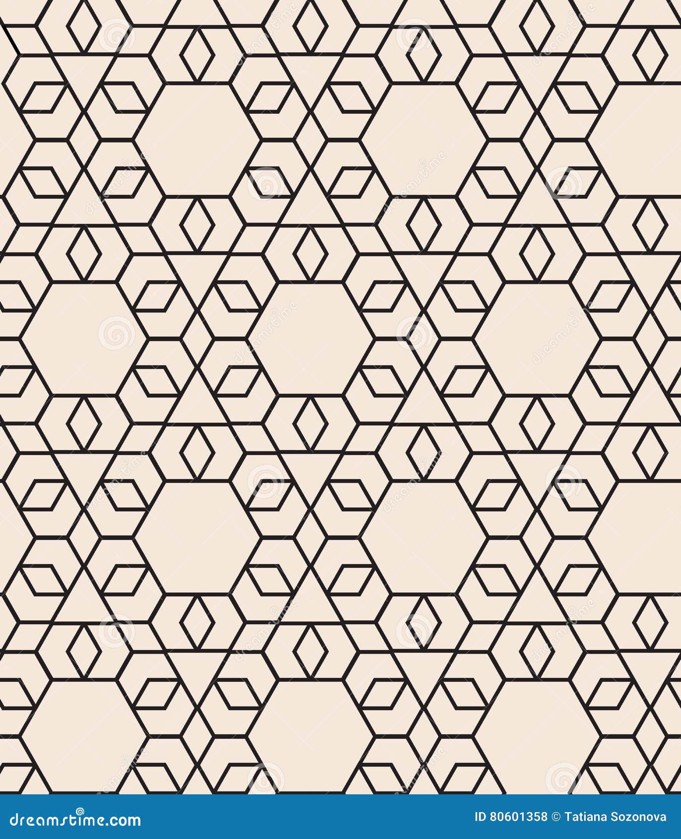 Pattern with hexagon stock vector. Illustration of geometric - 80601358