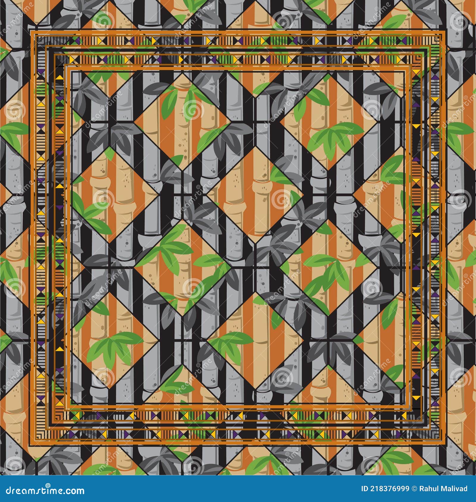 Pattern of Hijab Motif Design with Abstract Foliage Design. Silk Scarf ...