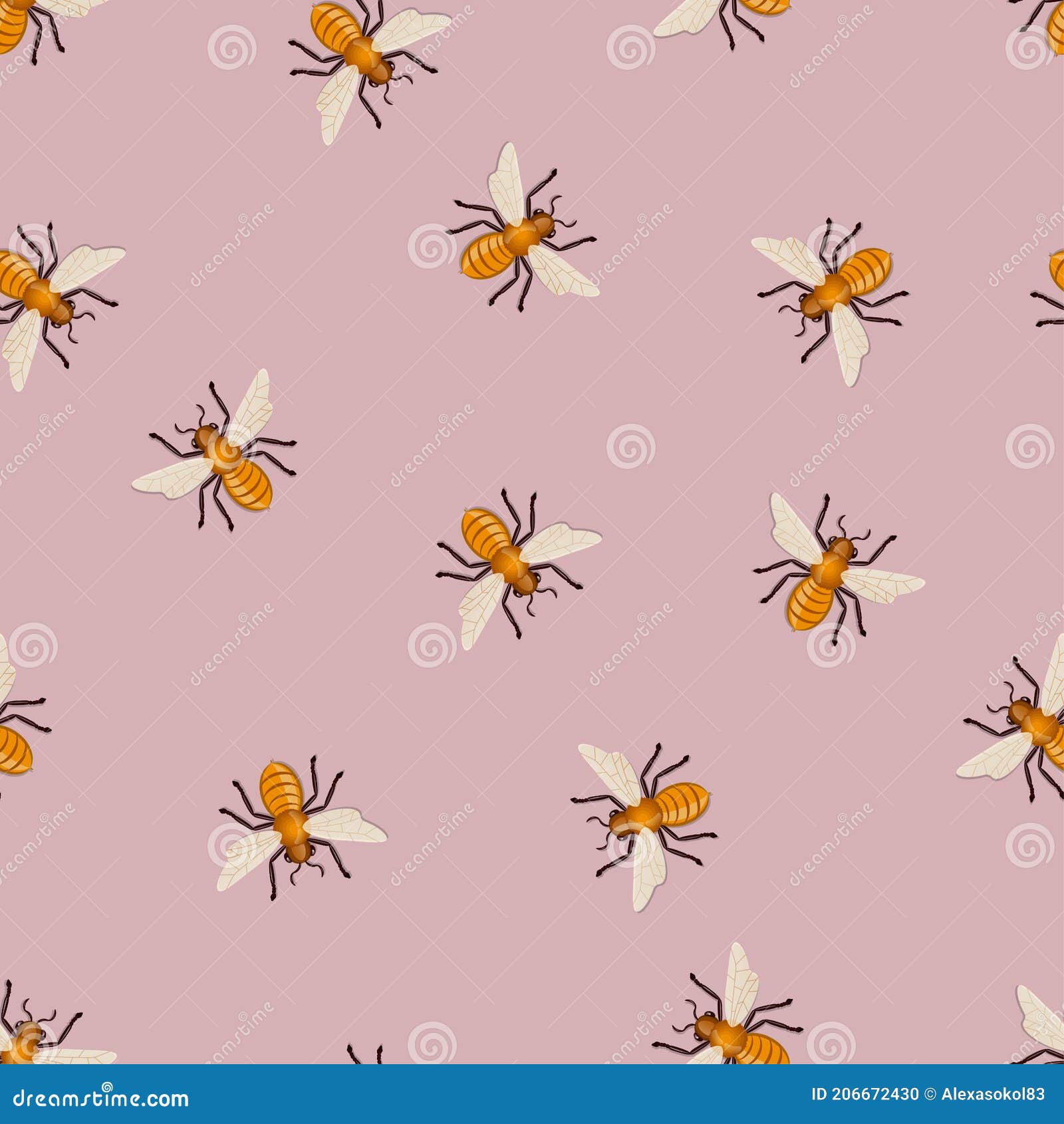 Pattern of Honey Bees.vector Illustration Stock Vector - Illustration ...