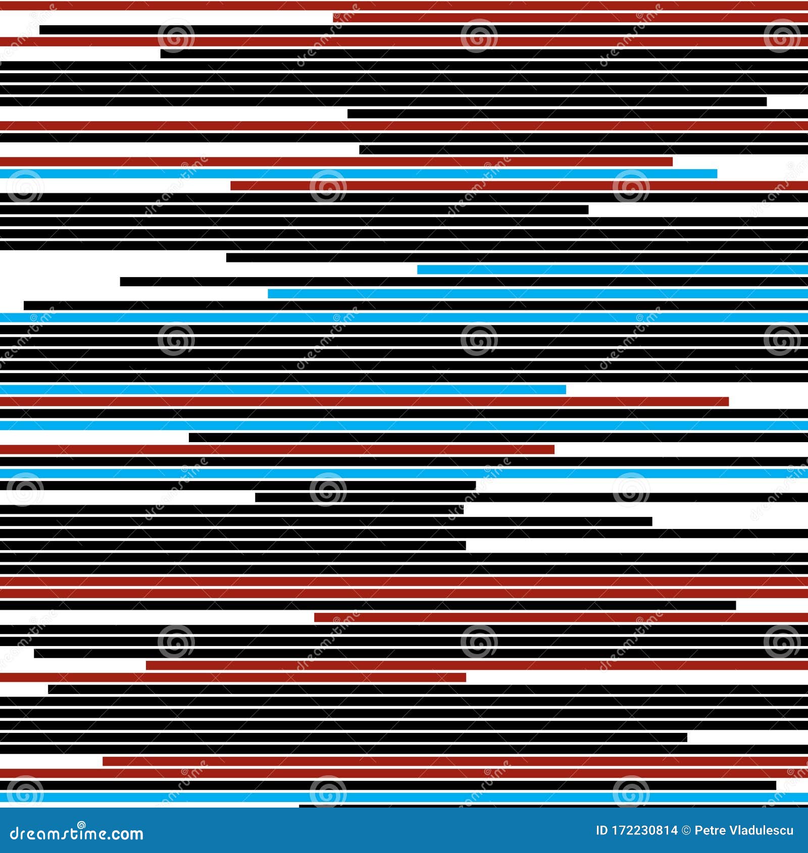 Pattern with Horizontal Colored Stripes, Modern Stylish Image. Stock ...