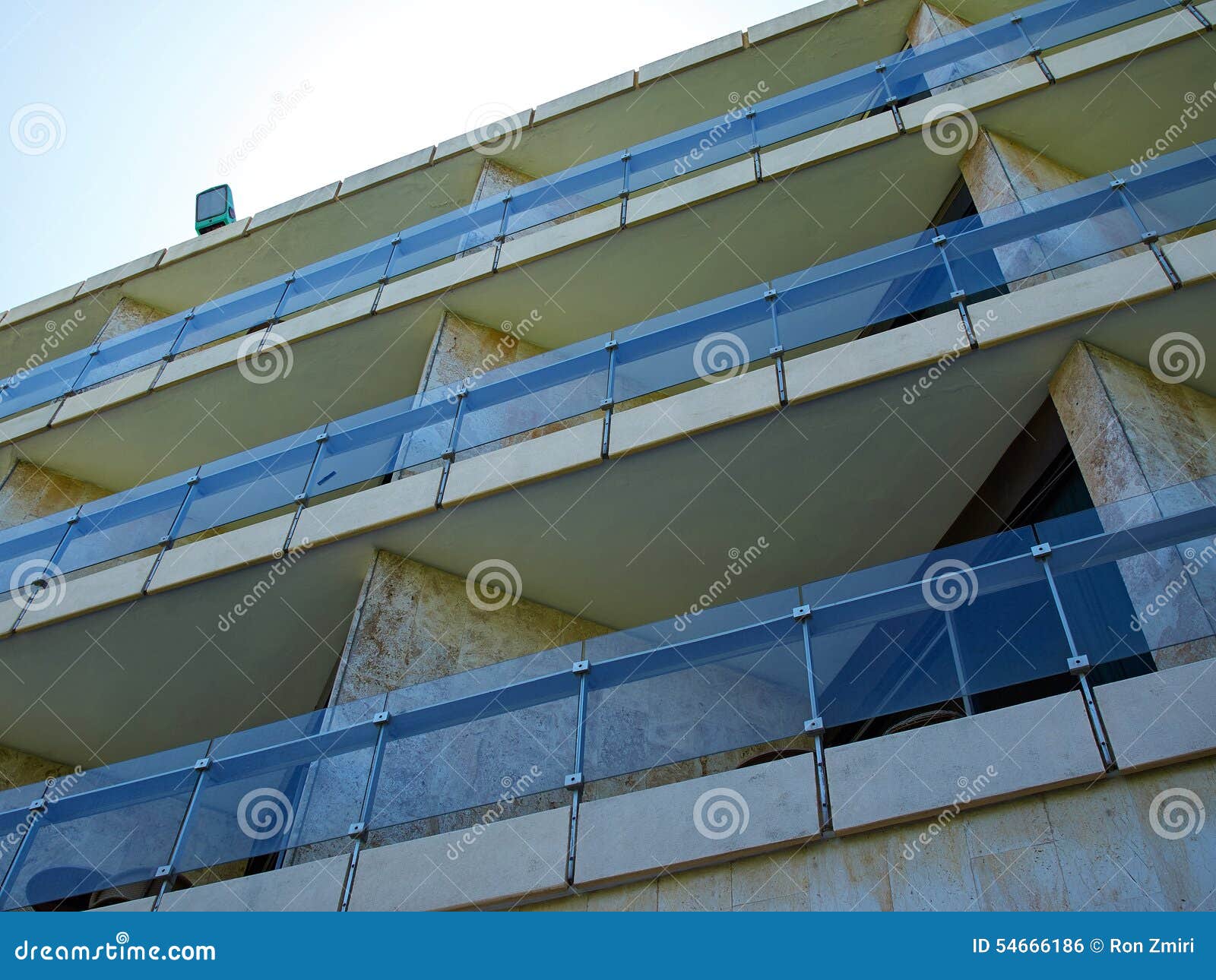 Pattern Of Hotel Room Balconies In Modern Building Royalty-Free Stock ...