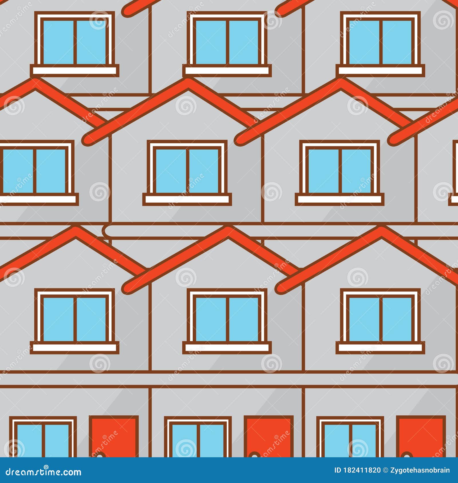 Pattern Houses Background. Decoration for Design Vector Stock Vector ...