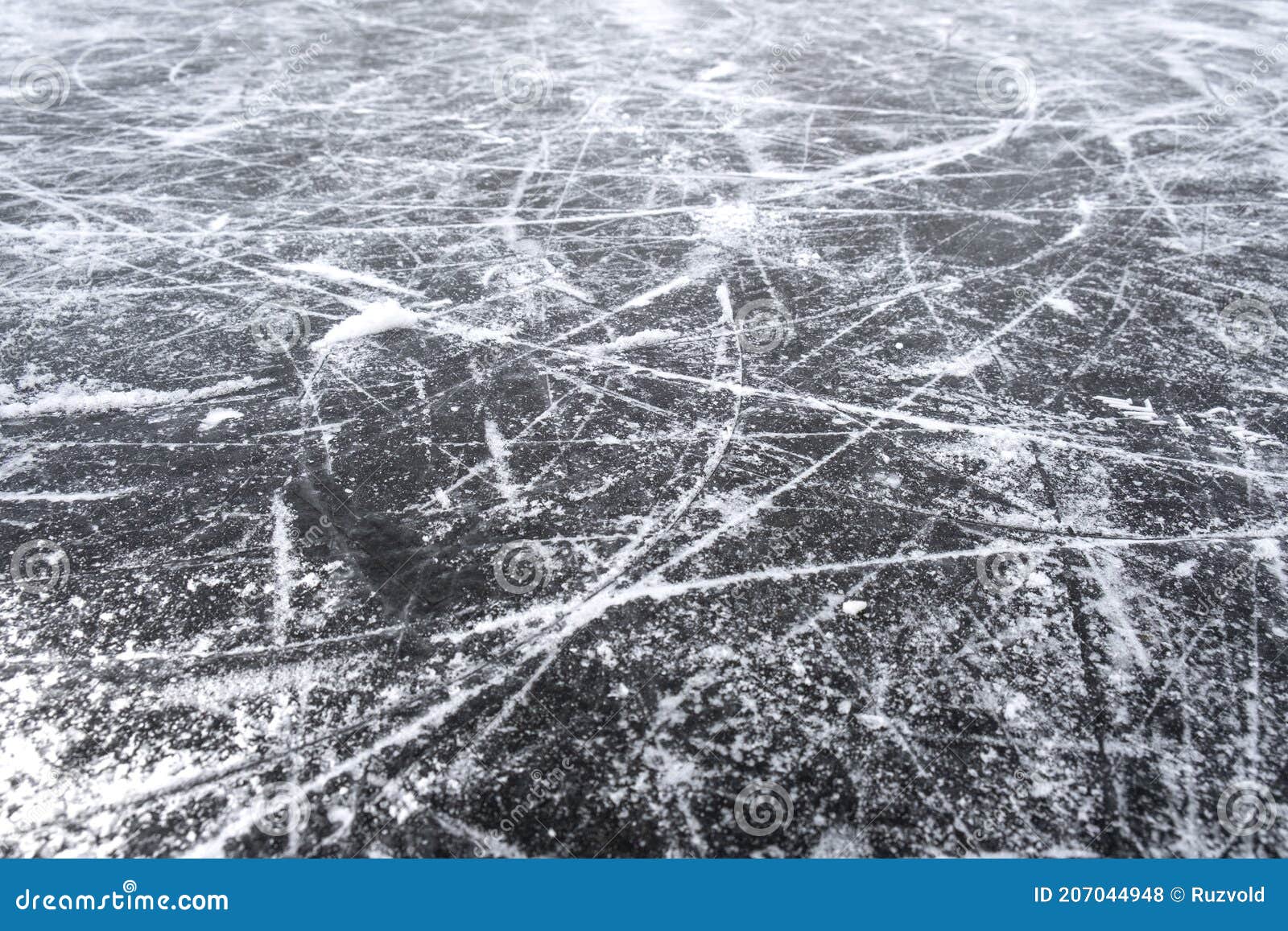Pattern of the Ice Skating Rink with Scratches Stock Photo - Image of ...
