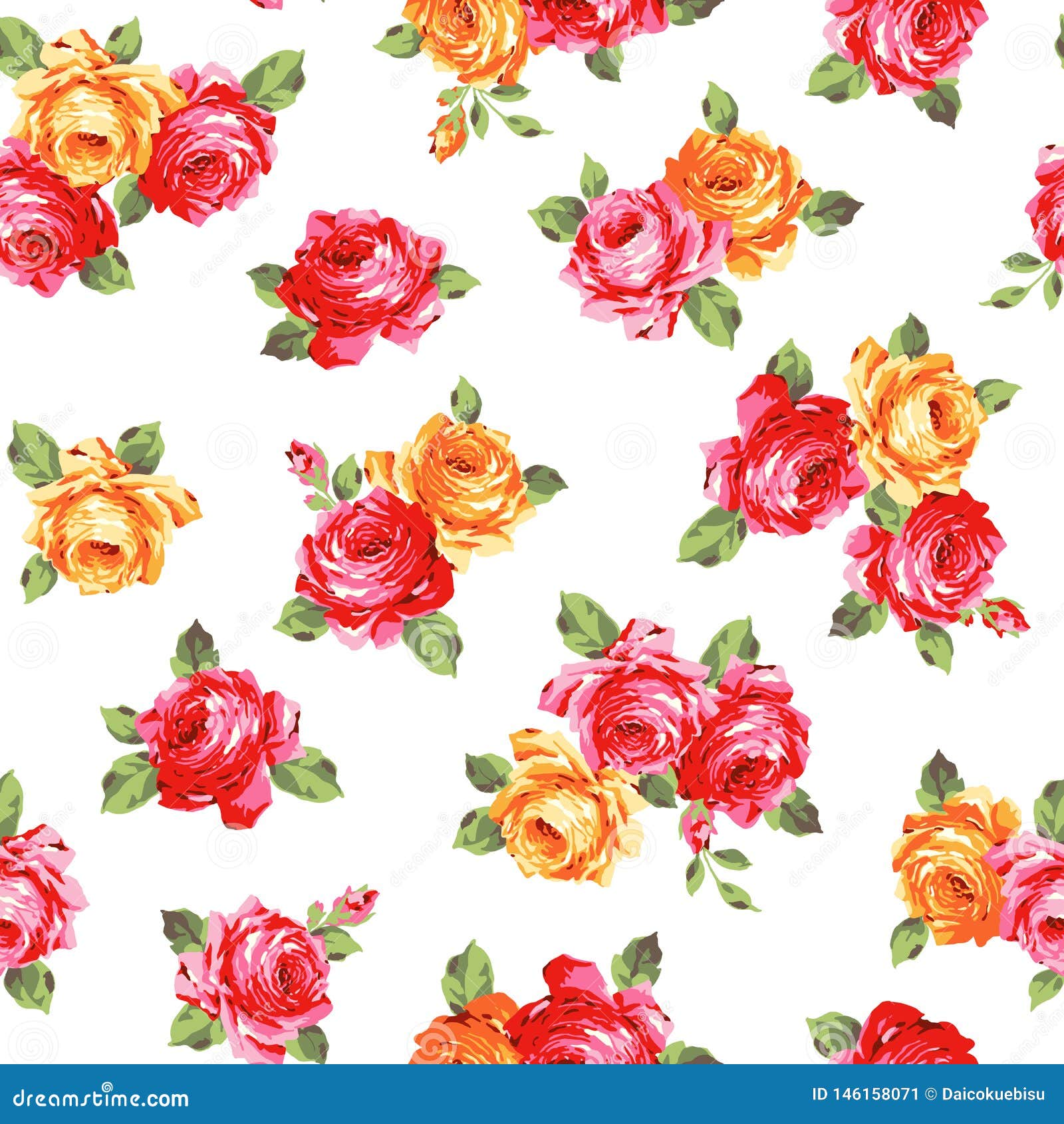 Pattern Illustration of a Beautiful Rose, Stock Vector - Illustration ...