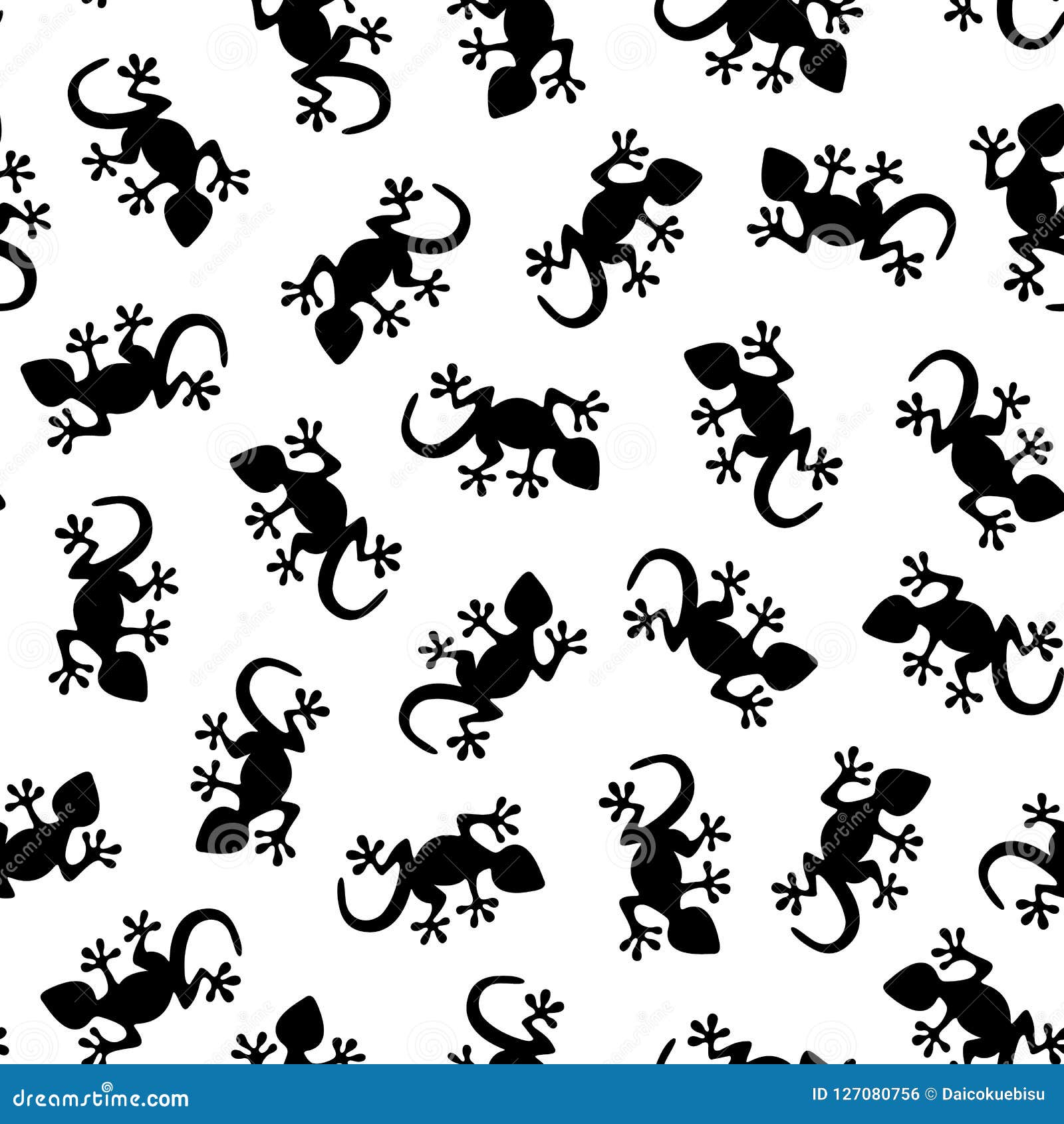 Pattern of the salamander, stock vector. Illustration of repeat - 127080756