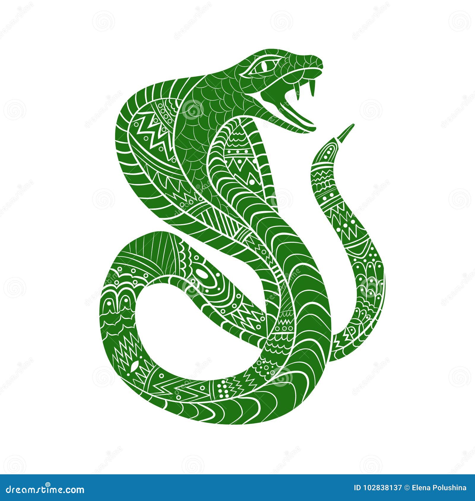 Pattern of Illustration of Snake. Ethnic Style .Snake Silhouette Stock ...