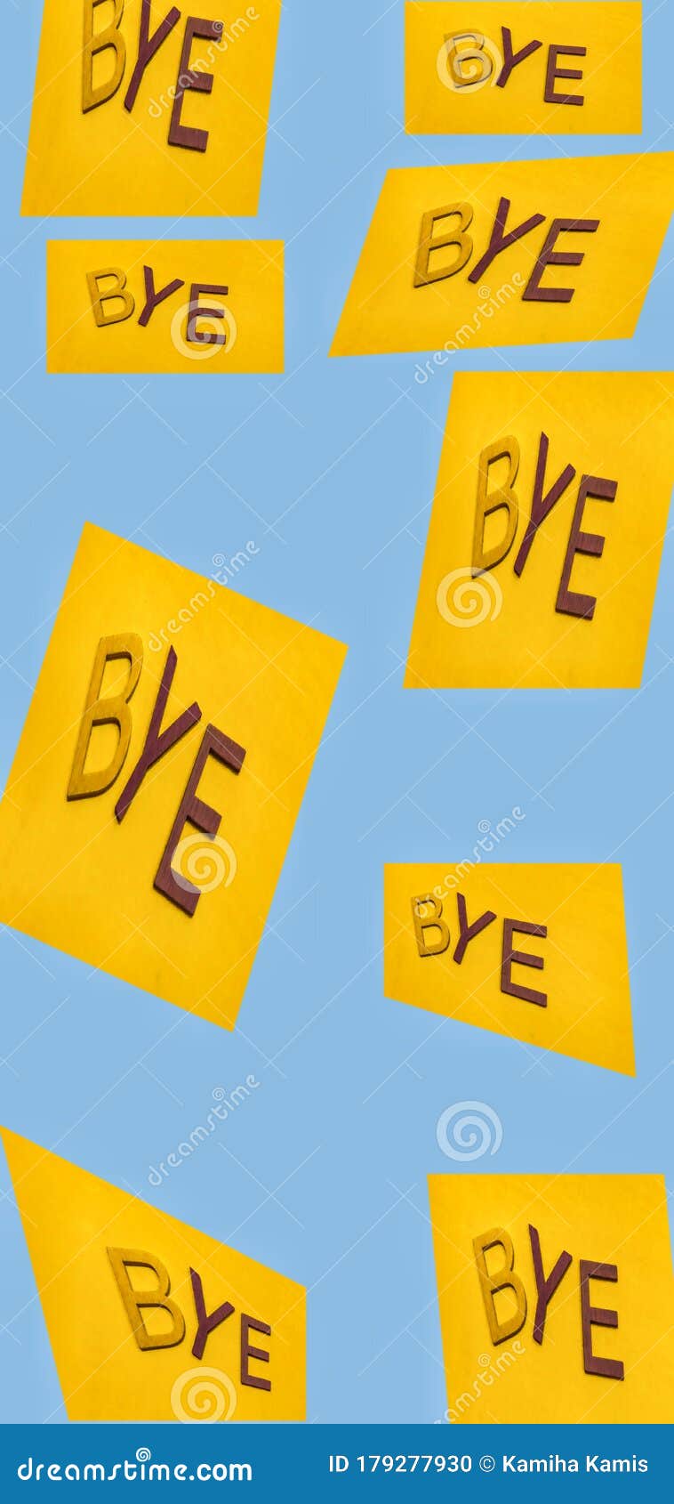 Pattern Illustration of Words Bye for Creative Art Stock Illustration ...