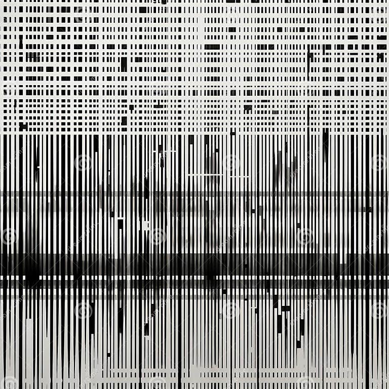 Black and White Striped Barcode Image with Grid Lines Stock ...