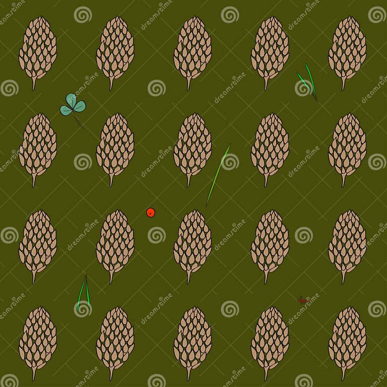 Pattern with the Image of Spots and Lines. Vector Stock Illustration ...