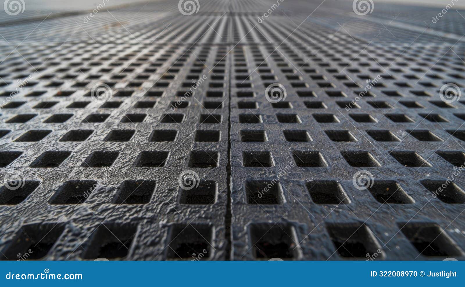 The Pattern of an Industrial Walkway Grating Featuring a Uniform Grid ...