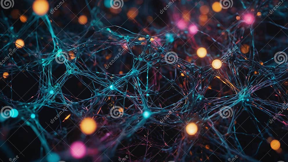 Pattern of Interconnected Nodes and Pathways. Resembling an AI Neural ...