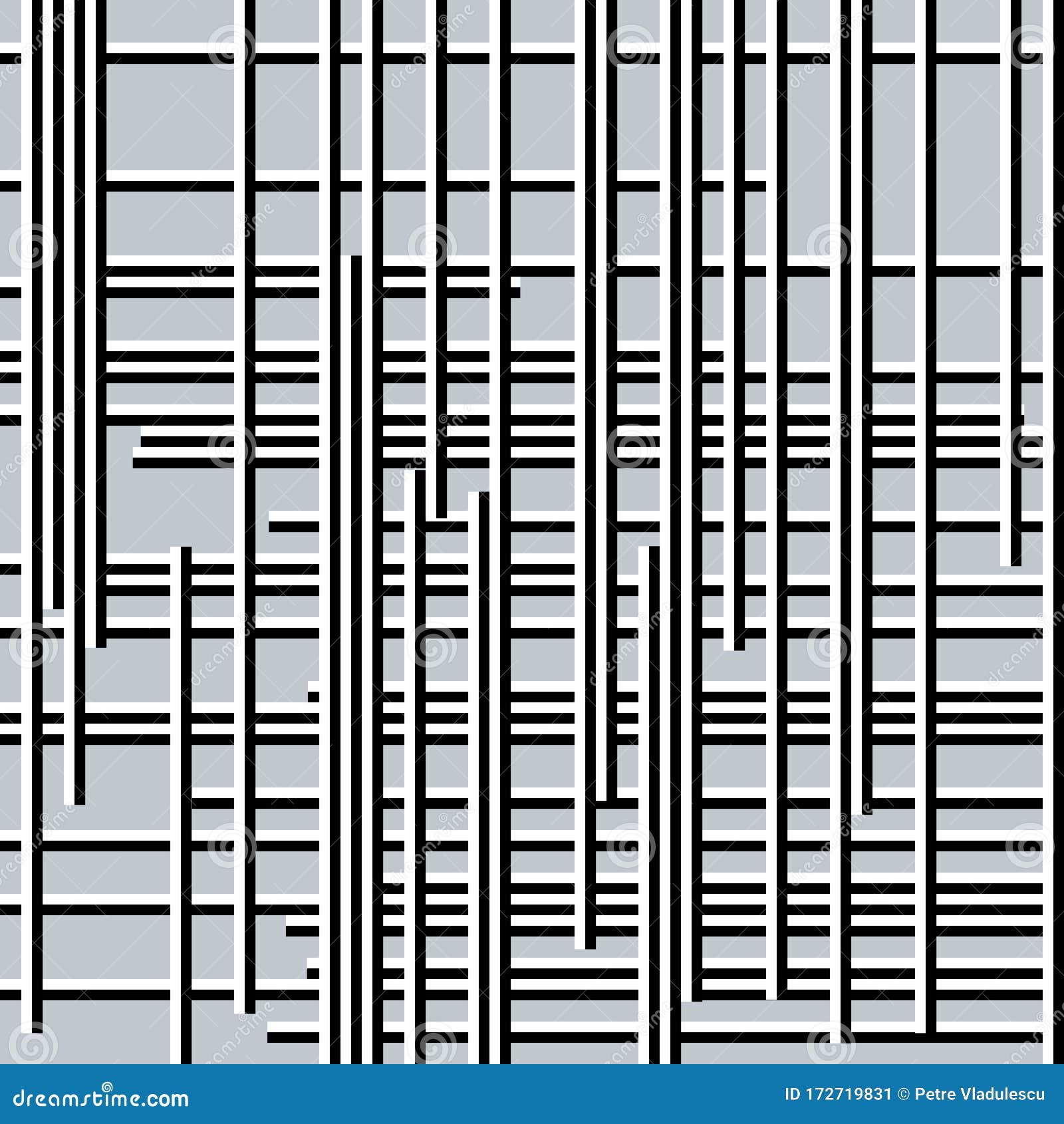 Pattern with Intersecting Black and White Streaks, Modern Stylish Image ...