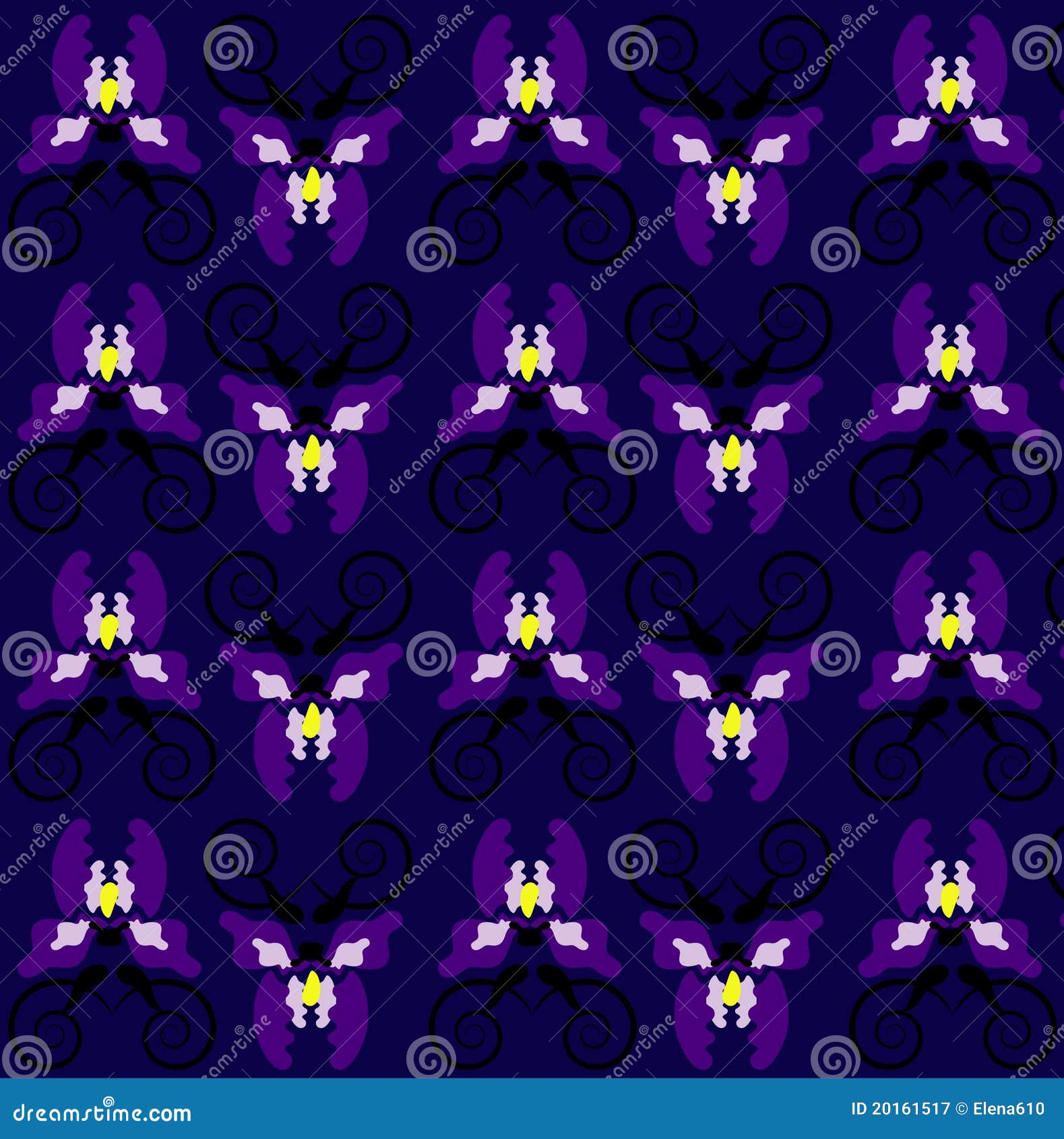 Pattern with Iris Seamless Texture Stock Vector - Illustration of ...