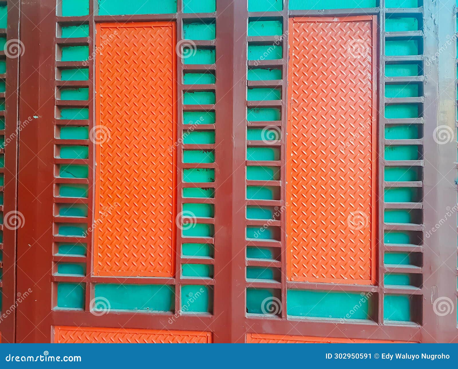 Pattern of iron door gate. stock image. Image of decor - 302950591