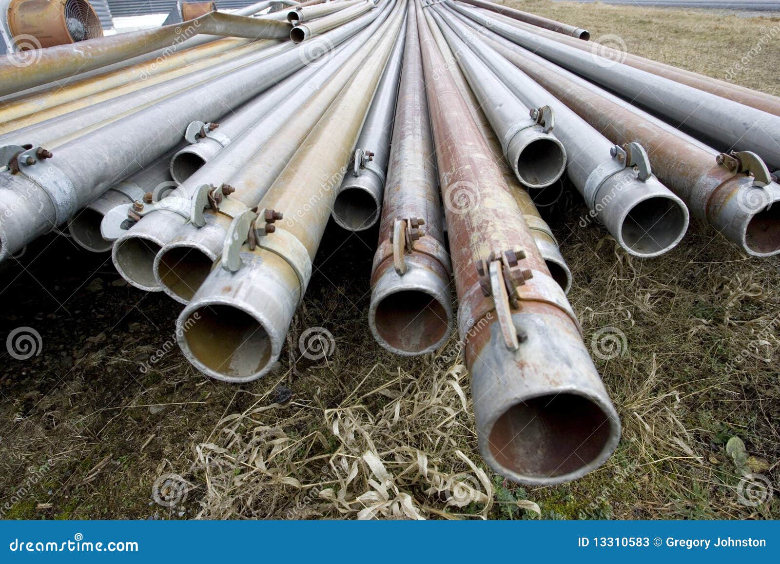 A Pattern of Irrigation Pipes. Stock Image - Image of farming ...