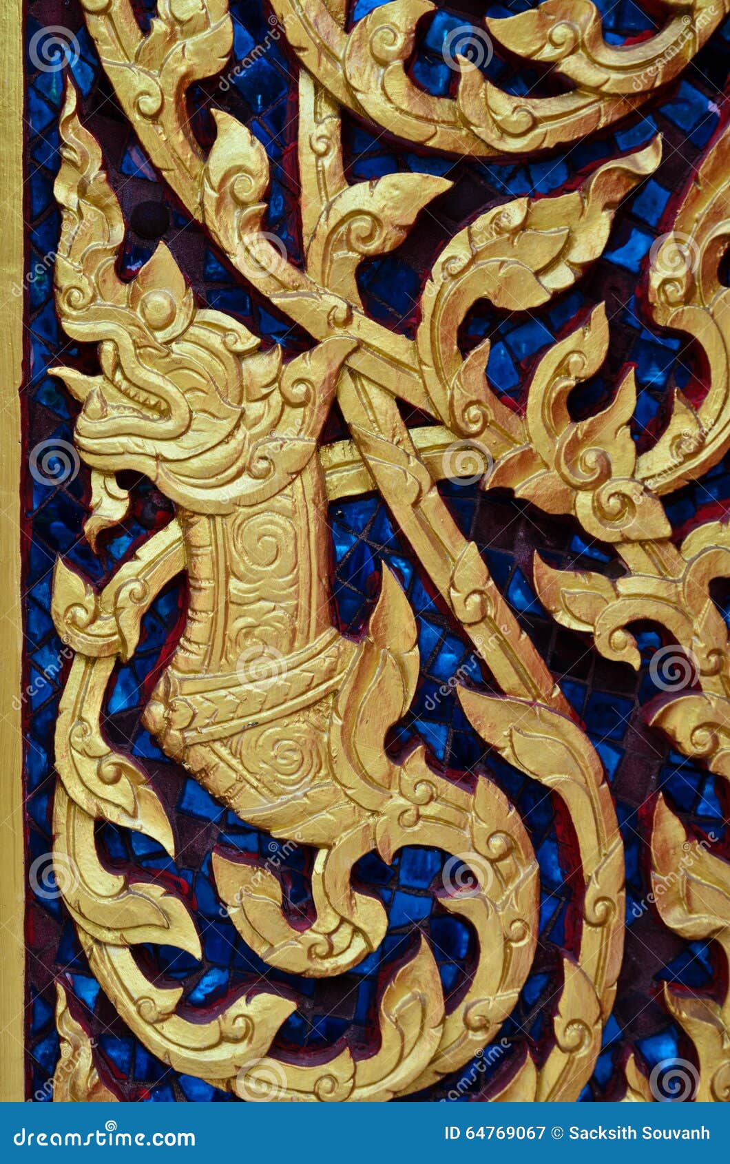 Pattern of king of nagas stock image. Image of thailand - 64769067