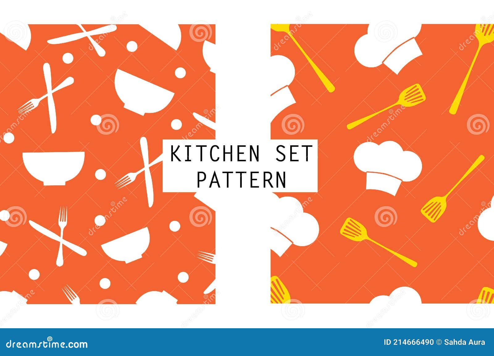 Pattern Kitchen Set of Utensils Illustration Stock Illustration ...