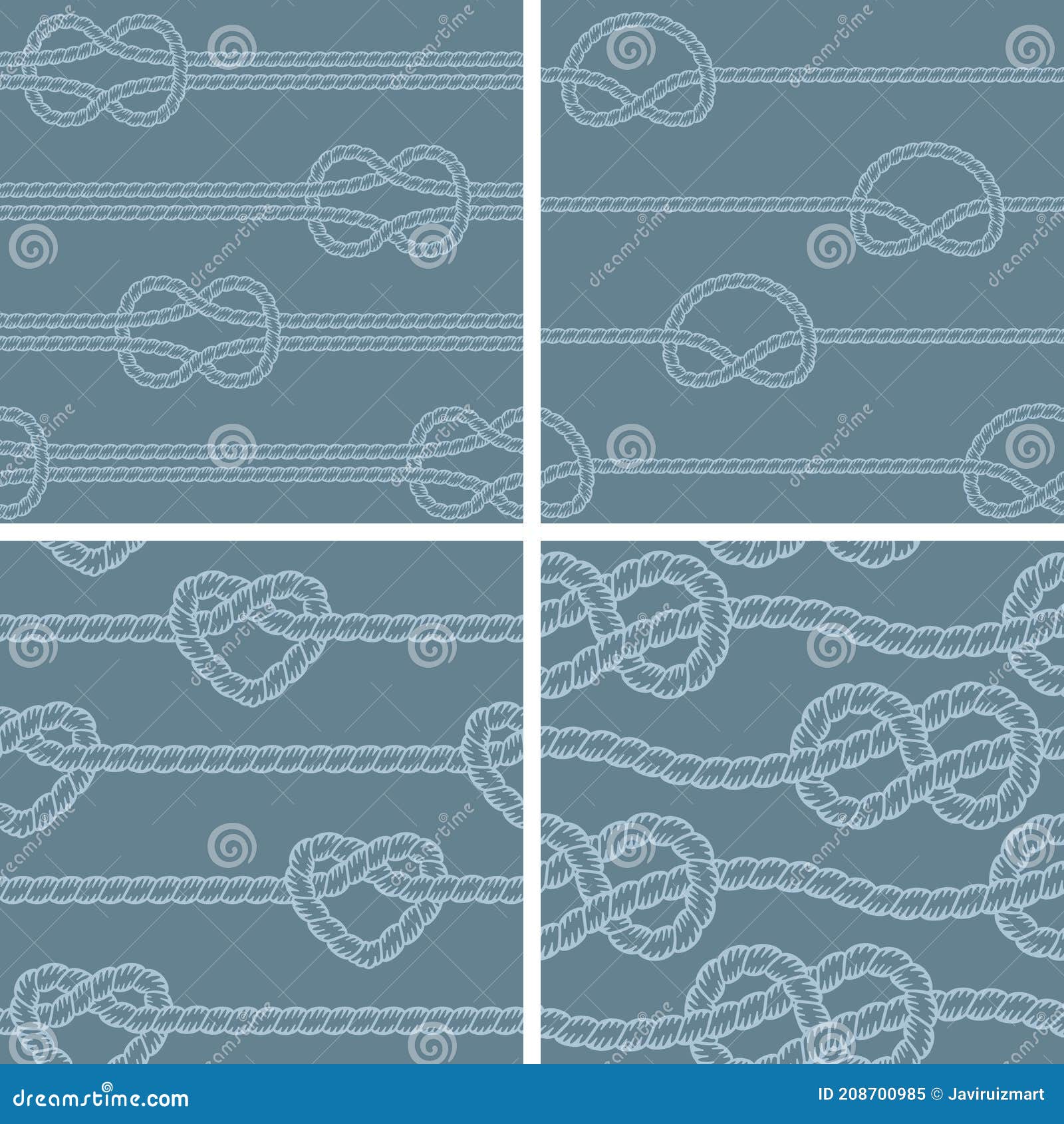 Pattern with knots, blue stock vector. Illustration of vintage - 208700985