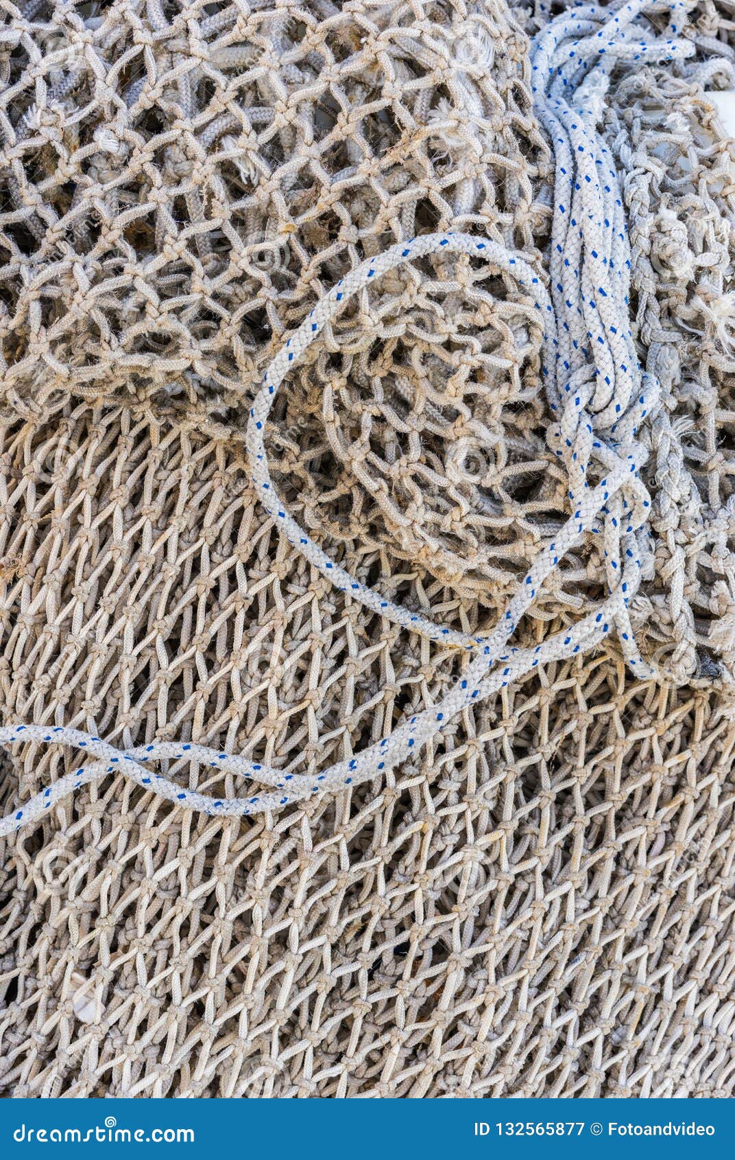 Pattern of Knotted Mesh of Commercial Fish Nets Stock Image - Image of ...