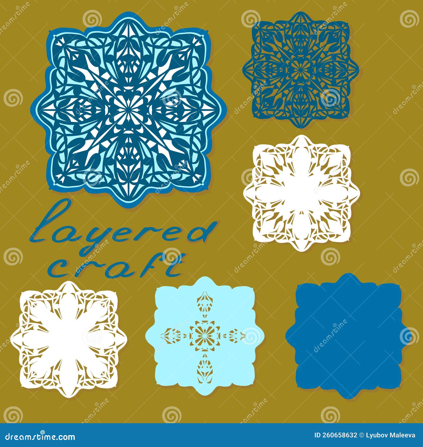 Pattern layered craft stock vector. Illustration of papercutting ...