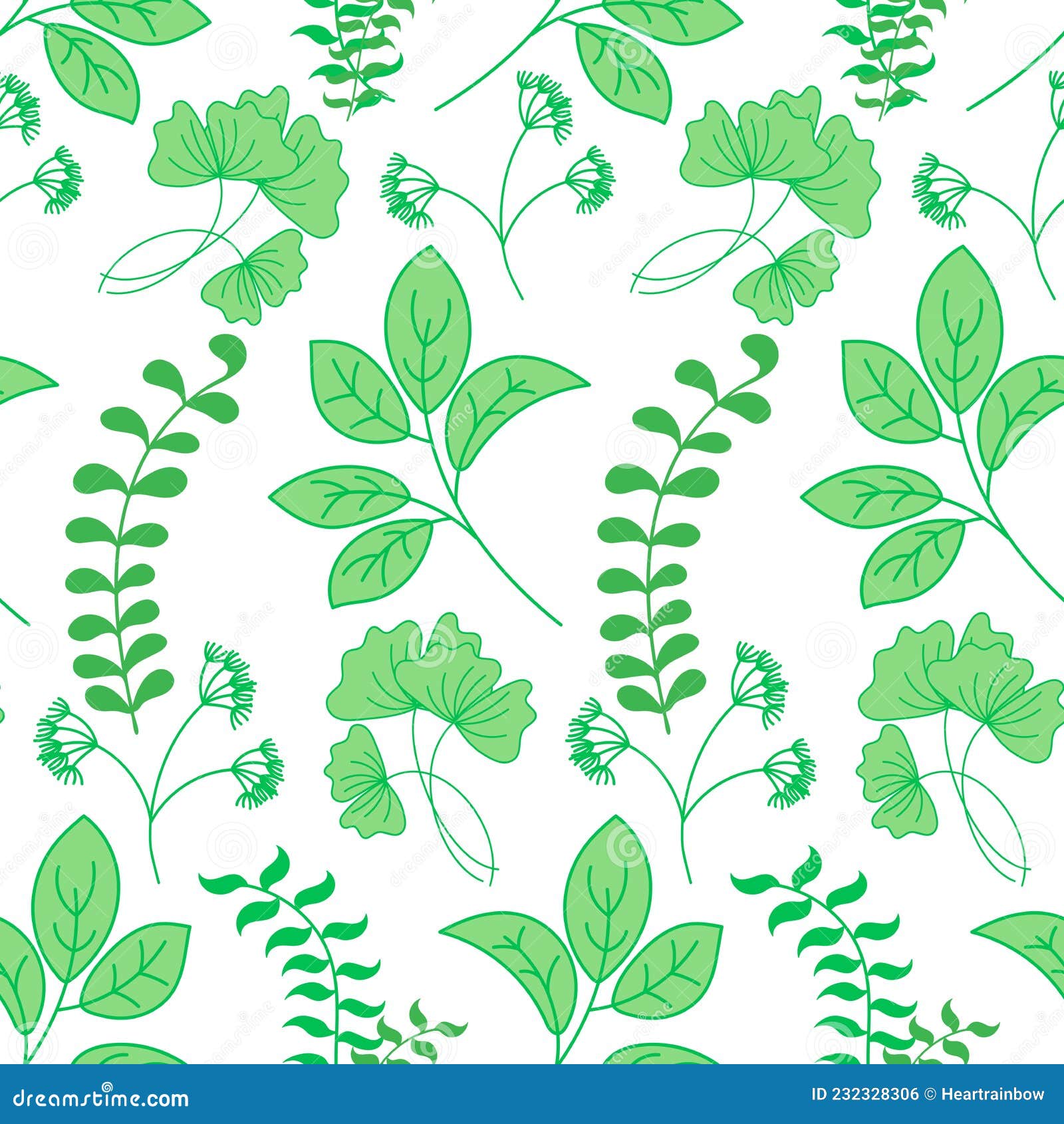 A Pattern of Leaves and Branches Stock Vector - Illustration of nature ...