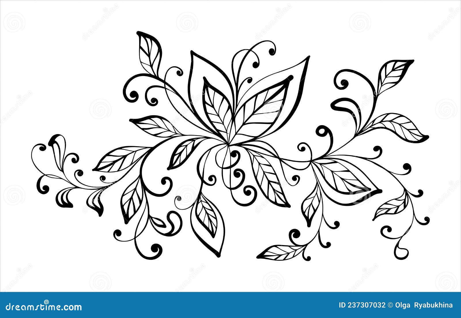 A Pattern of Leaves and Monograms. Vector Stock Vector - Illustration ...