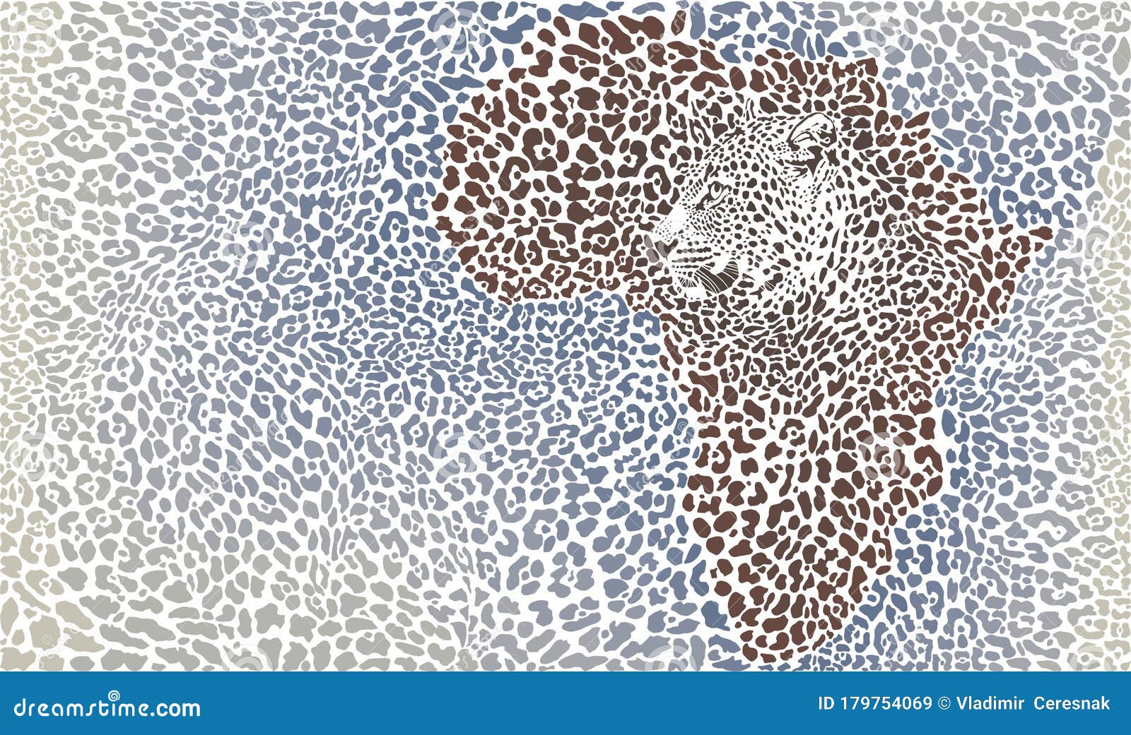 Leopard On Africa Map Background With Kilimanjaro Mountain, Vulture And ...