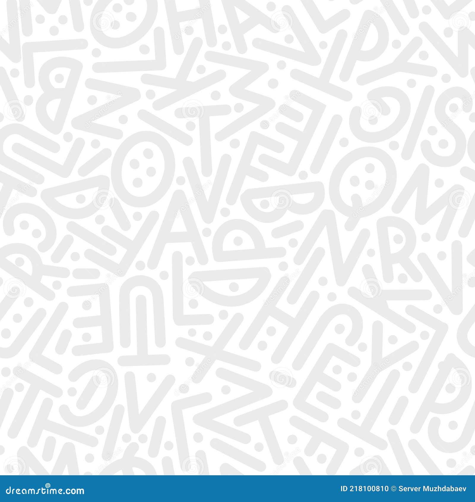 A Pattern of Letters of the English Alphabet in Random Order. Vector ...