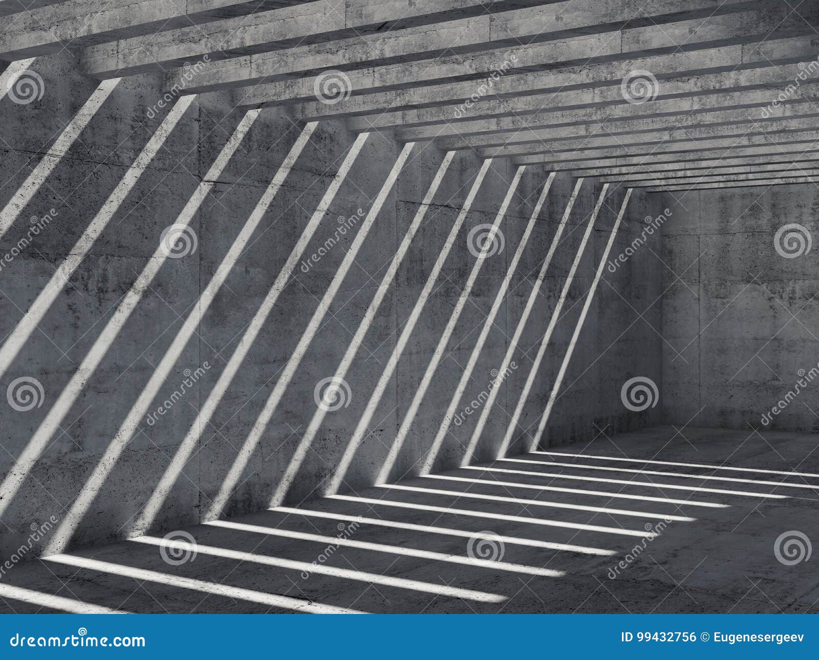 Pattern Light Beams on the Wall and Floor, 3d Stock Illustration ...