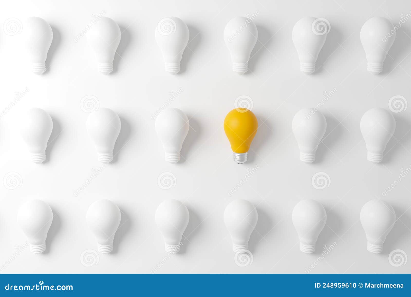 Pattern Light Bulb Yellow Outstanding among Lightbulb Group Stock ...