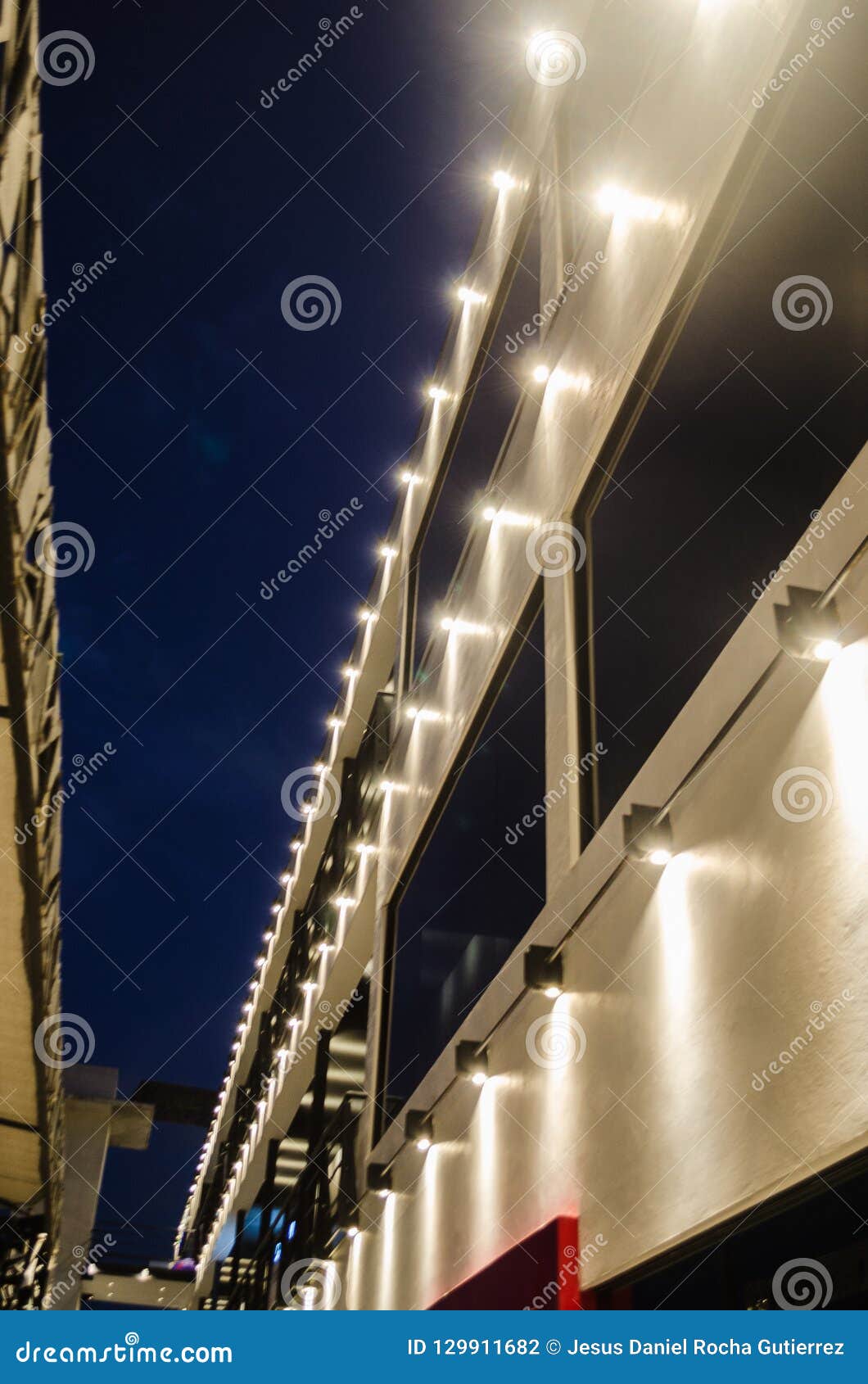 Pattern of Lights of a Building with the Light of Night and a Beautiful ...