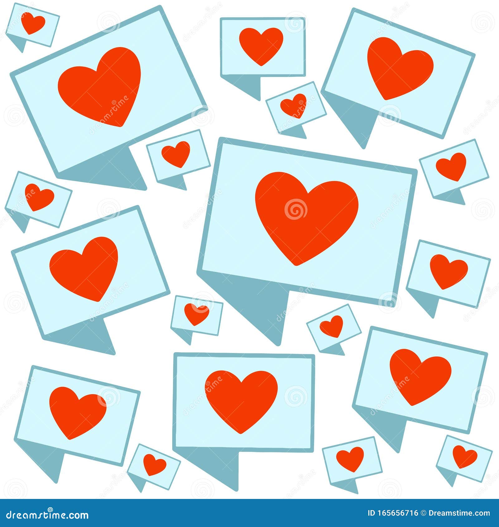Pattern with likes stock vector. Illustration of love - 165656716