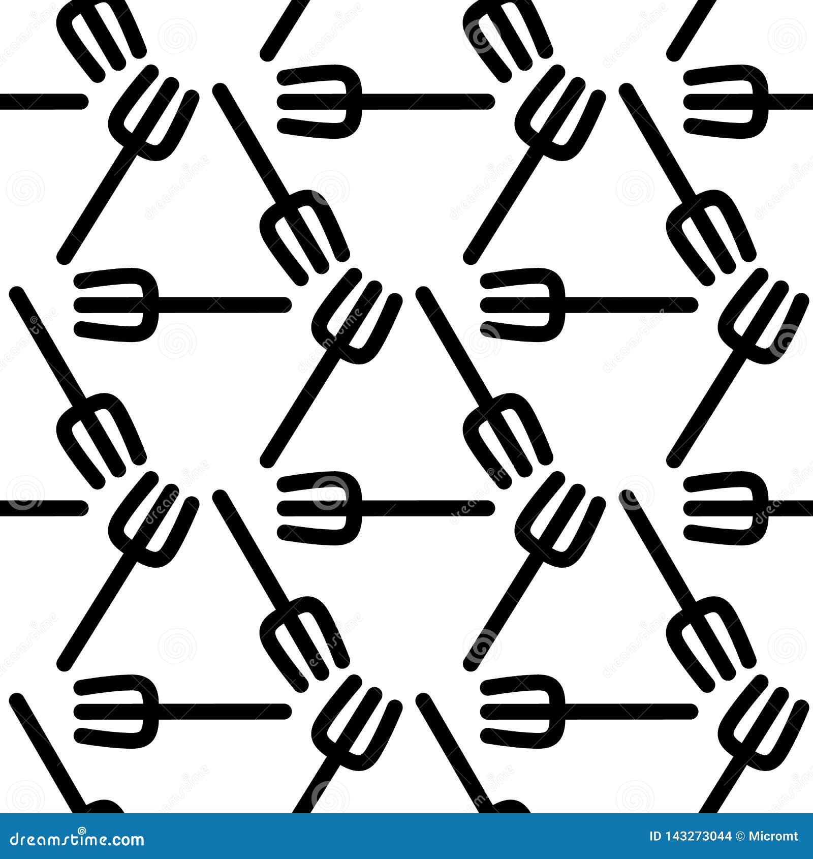 Pattern Linear Black Fork Seamless Cooking, Wrapping Paper for Menu ...