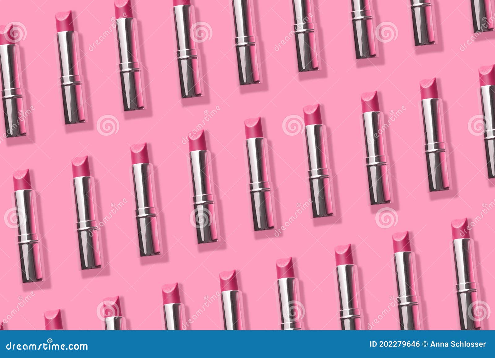 Pattern of Lipsticks on a Pink Background Toned Stock Photo - Image of ...