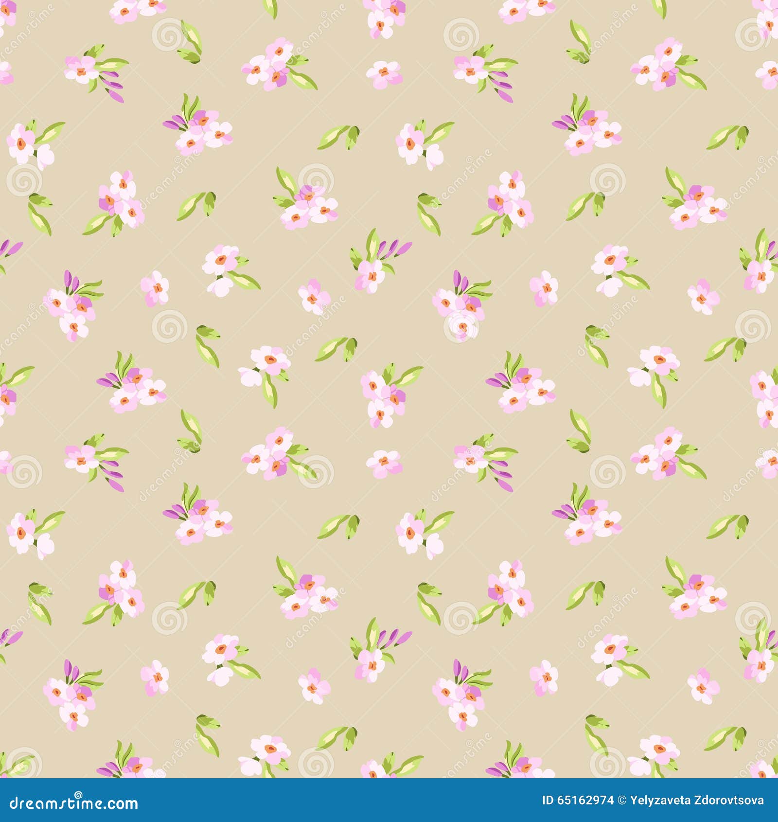 Pattern with Little Pink Flowers Stock Vector - Illustration of flower ...