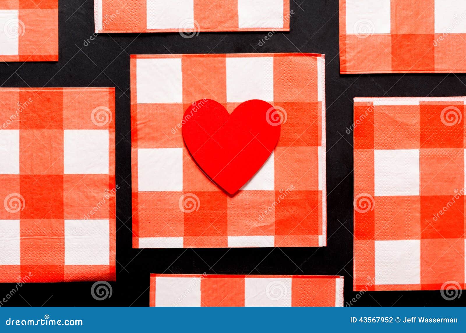 Pattern or Love: Heart on Checkered Pattern Stock Photo - Image of ...