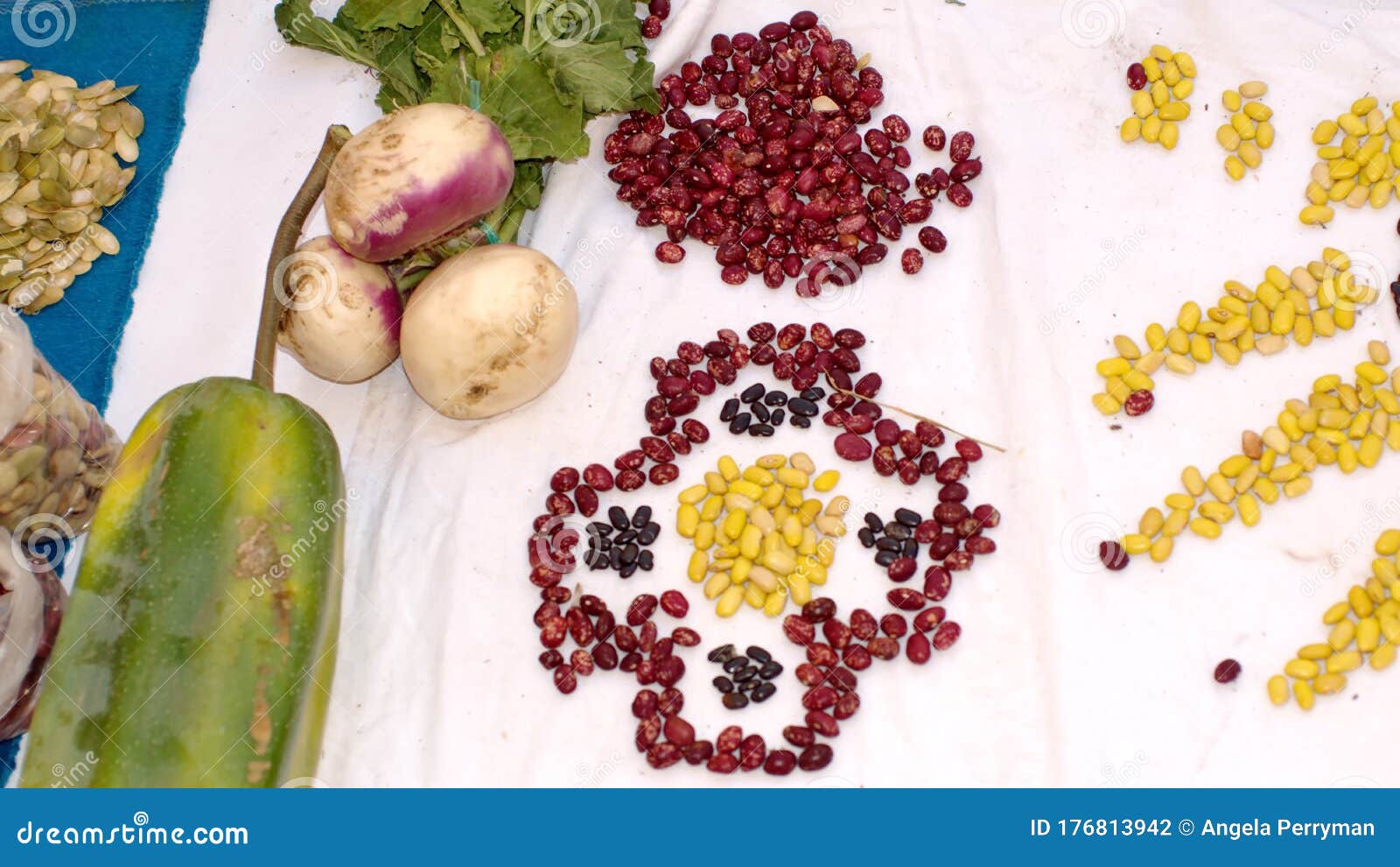 Pattern Made from Beans at Muyu Raymi Stock Photo - Image of legume ...