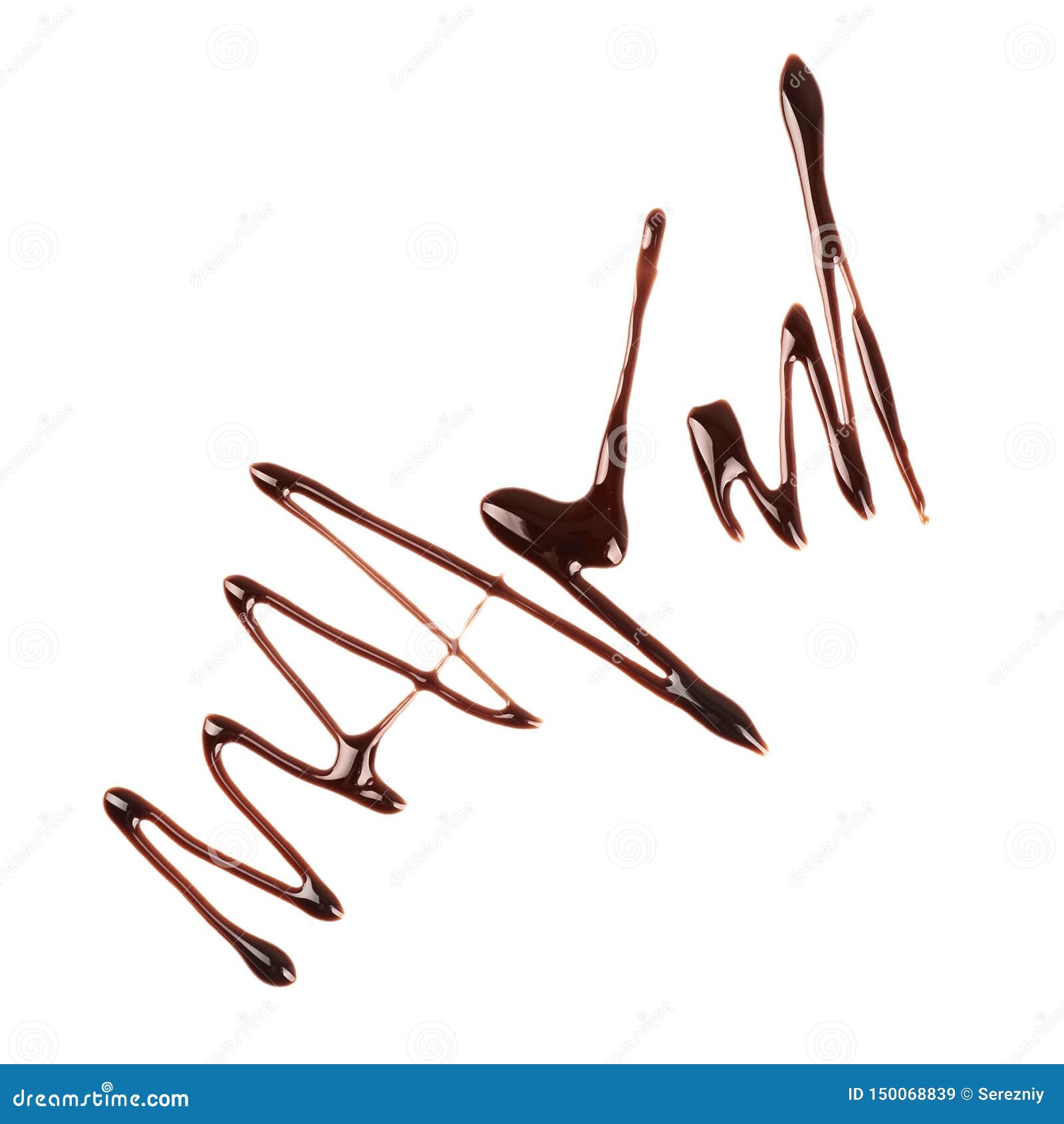 Pattern Made of Chocolate Syrup on White Background Stock Image - Image ...