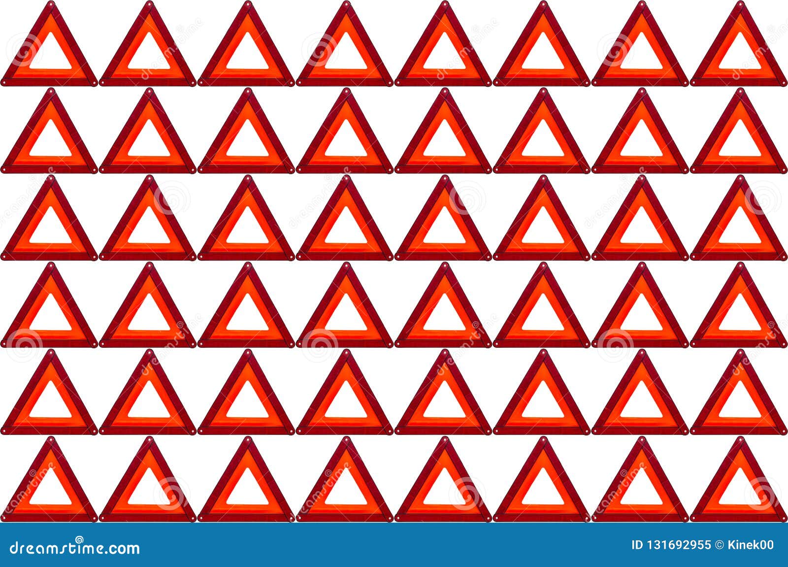 Pattern Made from Foldaway, Reflective Road Hazard Warning Triangle ...