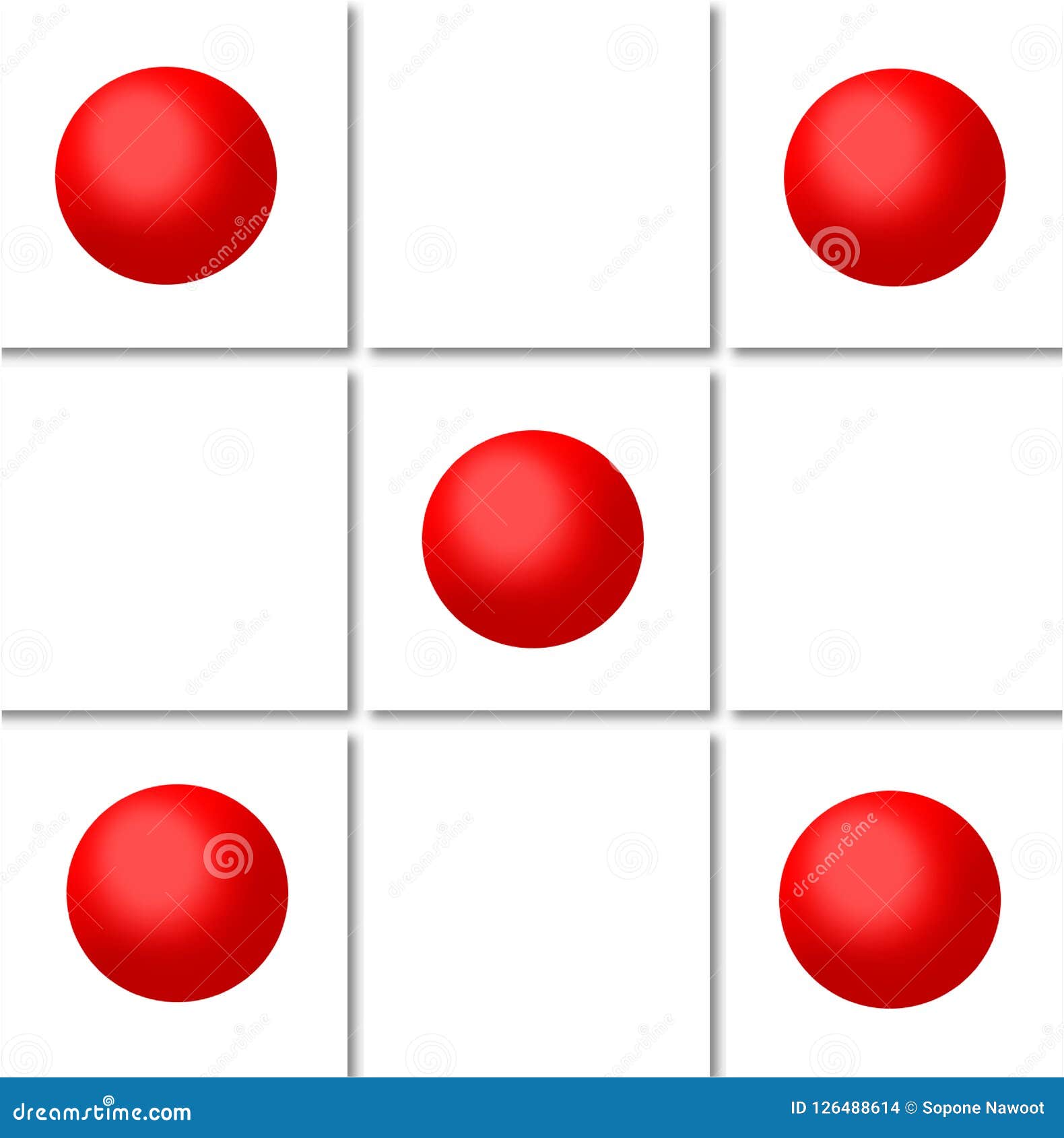 Red Spheres on White Tile Pattern Stock Illustration - Illustration of ...
