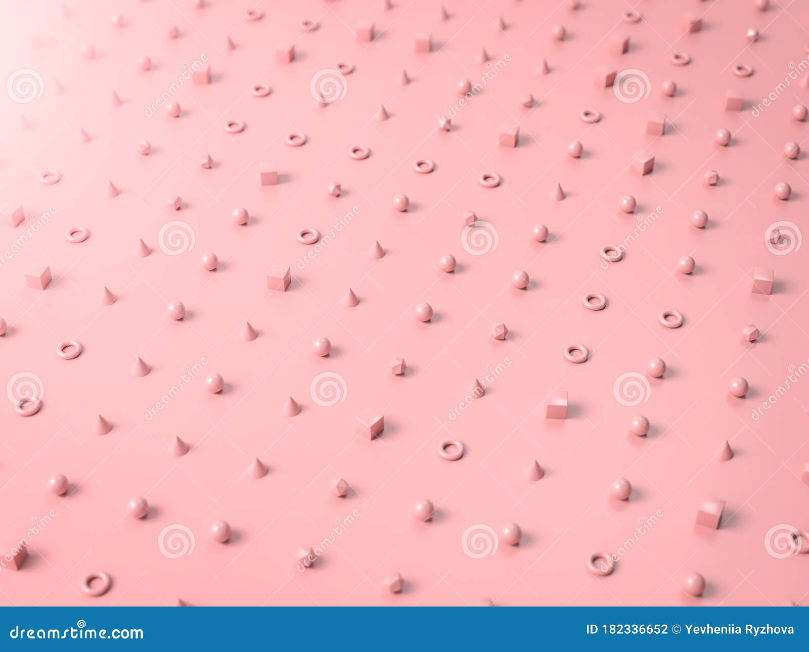 Pattern Made with Pink Geometry Shapes and Forms on Paper Background ...