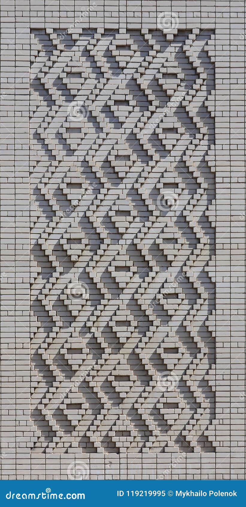A Pattern Made of White Bricks in the Form of Diamond Shapes. De Stock ...