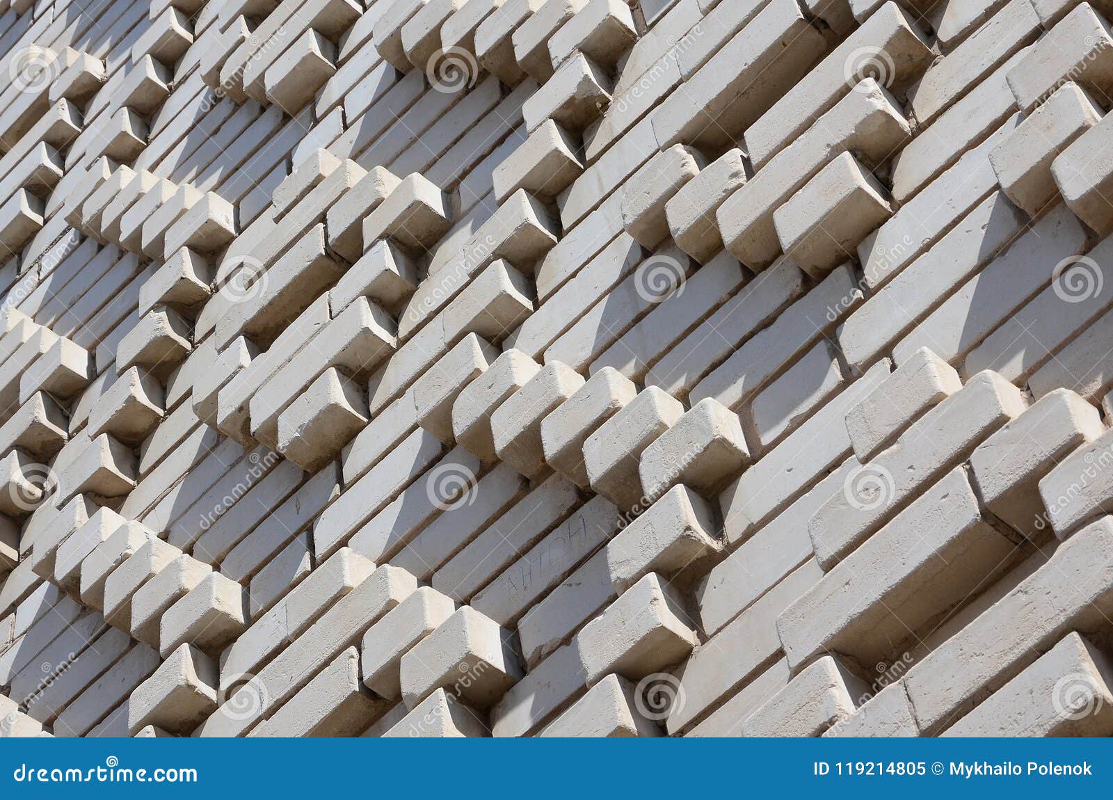 A Pattern Made of White Bricks in the Form of Diamond Shapes. De Stock ...