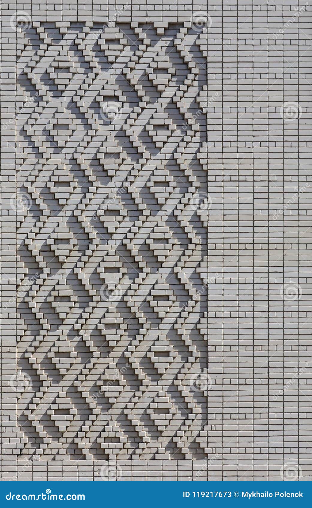 A Pattern Made of White Bricks in the Form of Diamond Shapes. De Stock ...